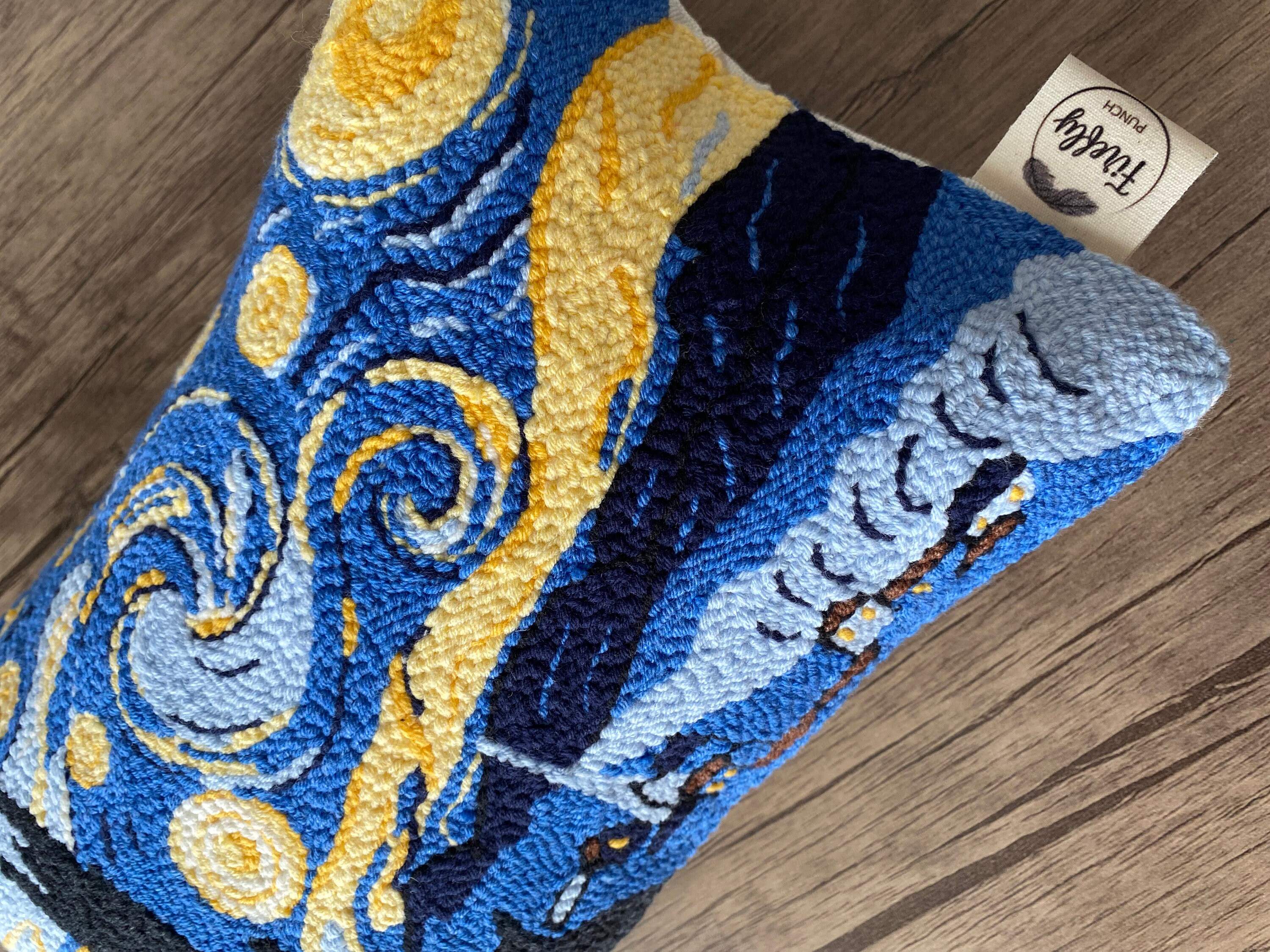Starry Night Punch Pillow Handmade Home Decoration New Home - Etsy