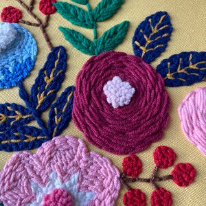 Flowers Wall Decor, Valentine's Day Gift, Punch Needle Home Decor, New ...