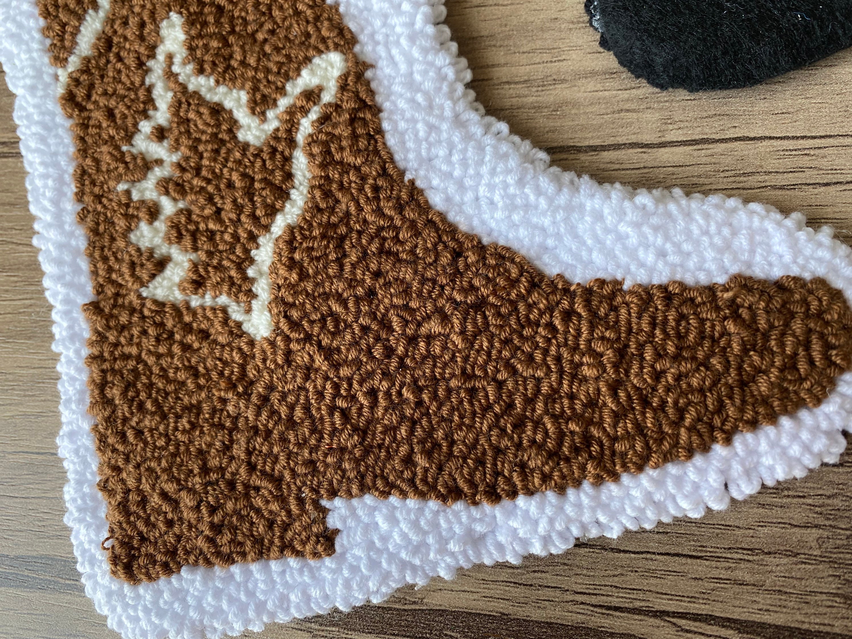 Punch Needle Cowgirl Cowboy Boot and Hat, Punch Needle Wall Hanging ...