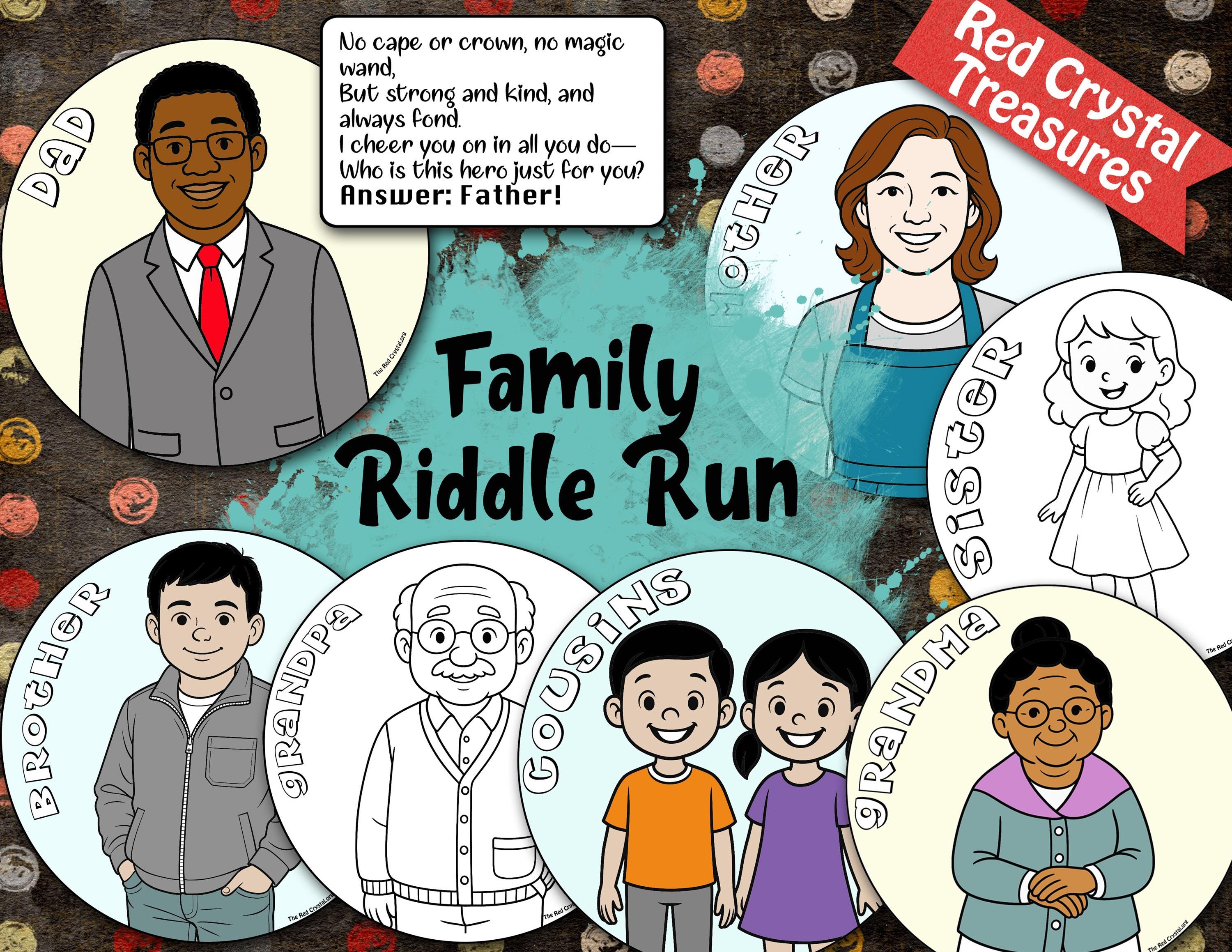 Family Riddle Run, Primary Classroom Game, by the Red Crystal.org - Etsy