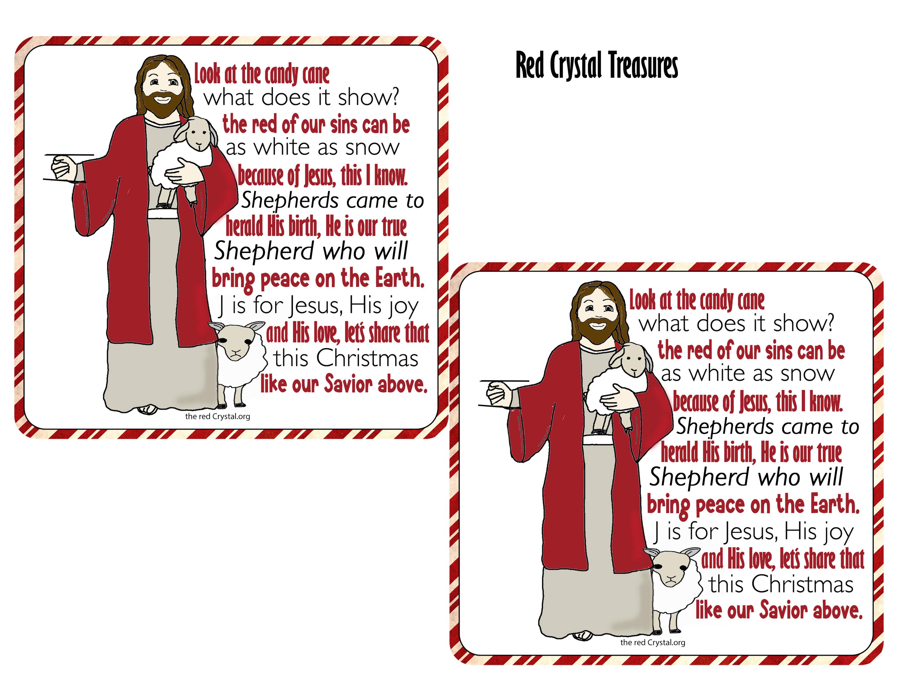 Candy Can Gift Tag, Poem, Jesus Christ is the Shepherd, Religious ...