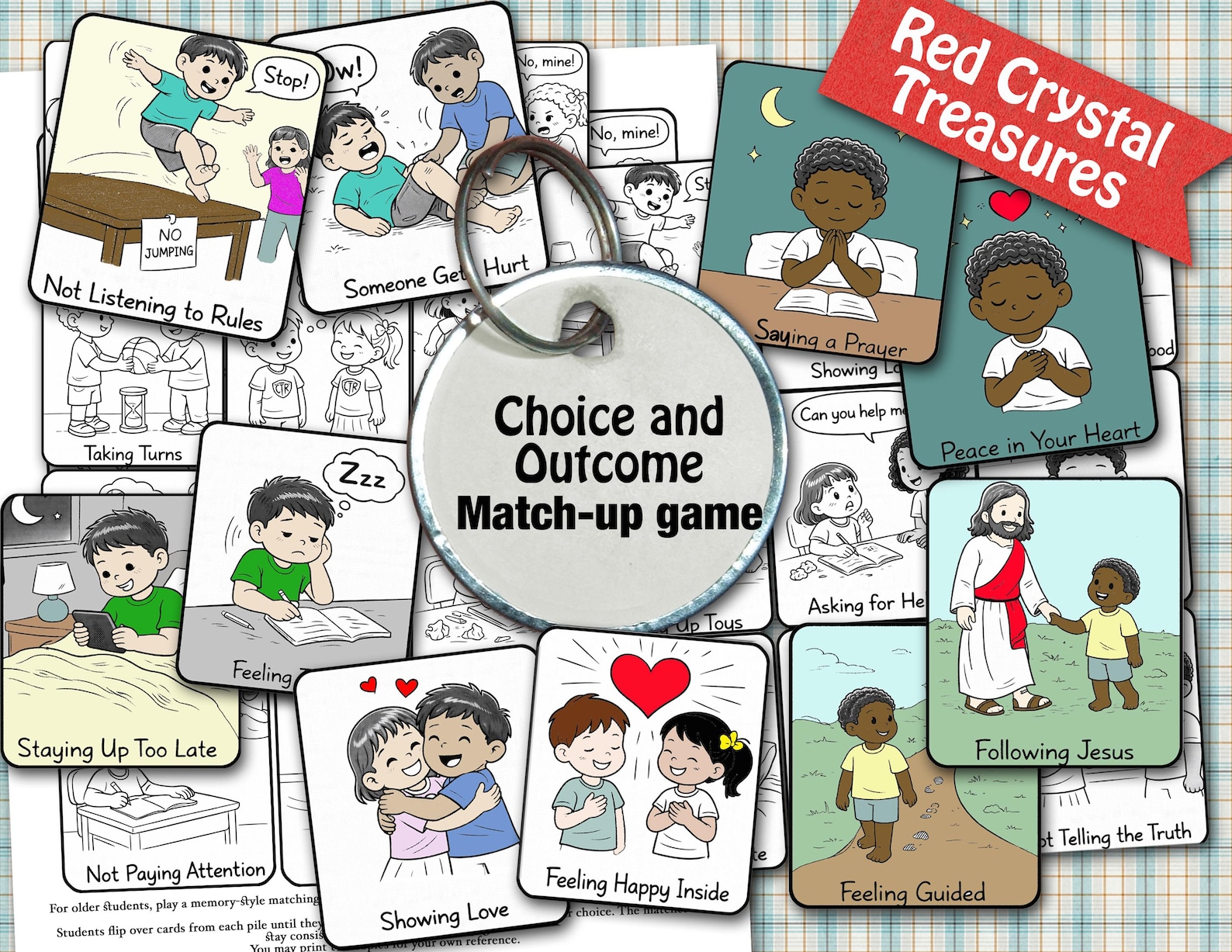 Choices and Outcome Matching, Memory Game, by the Red Crystal.org - Etsy
