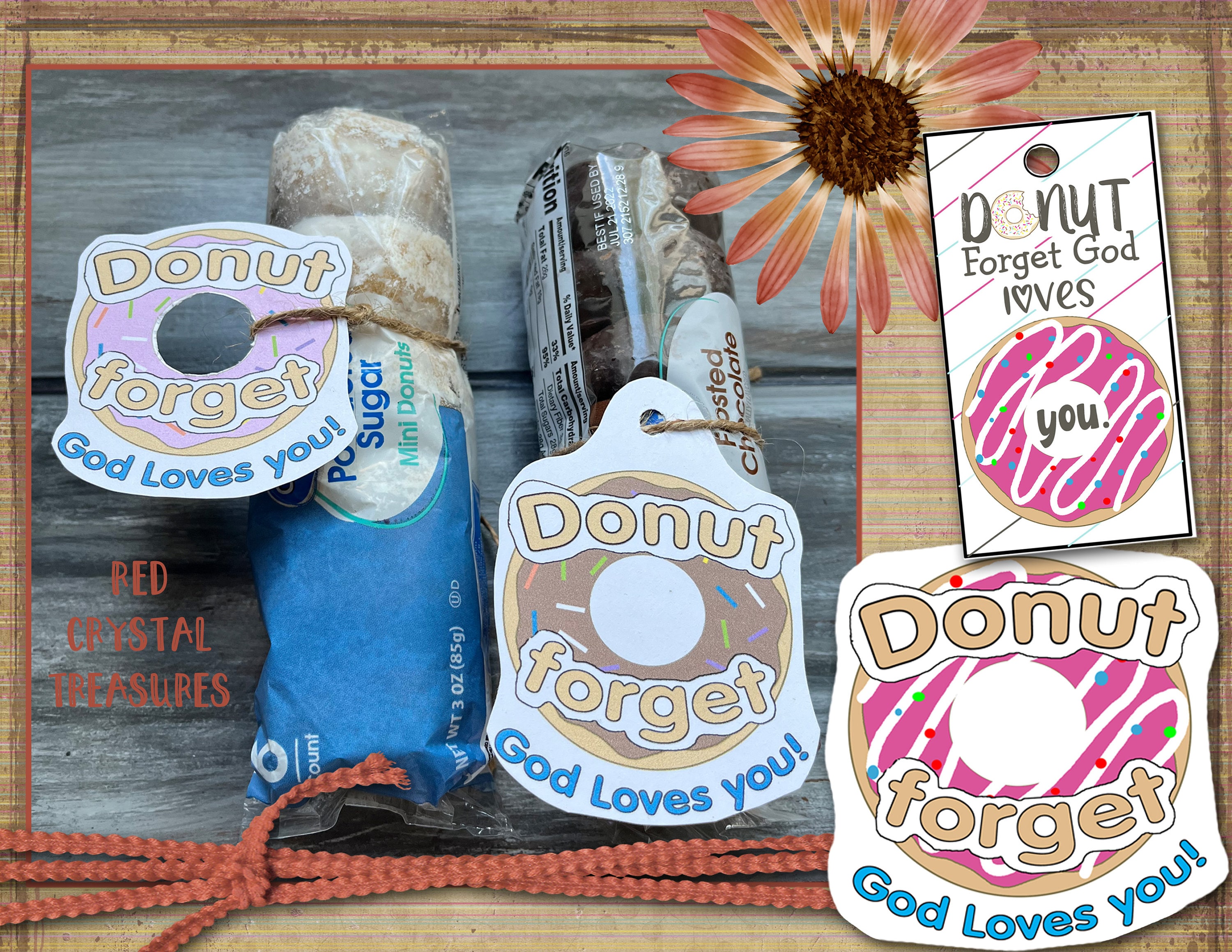 Donut Forget, God Loves You. Religious Donut Gift Tags - Etsy