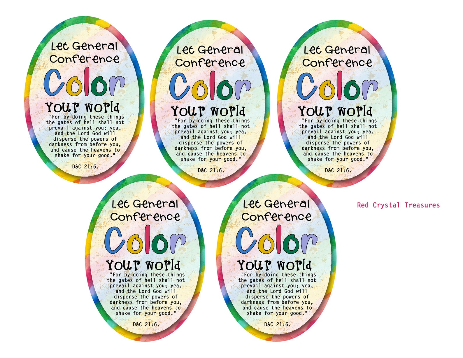 3 LDS General Conference Gift Tags, Take Note, Make the Most, and Color ...