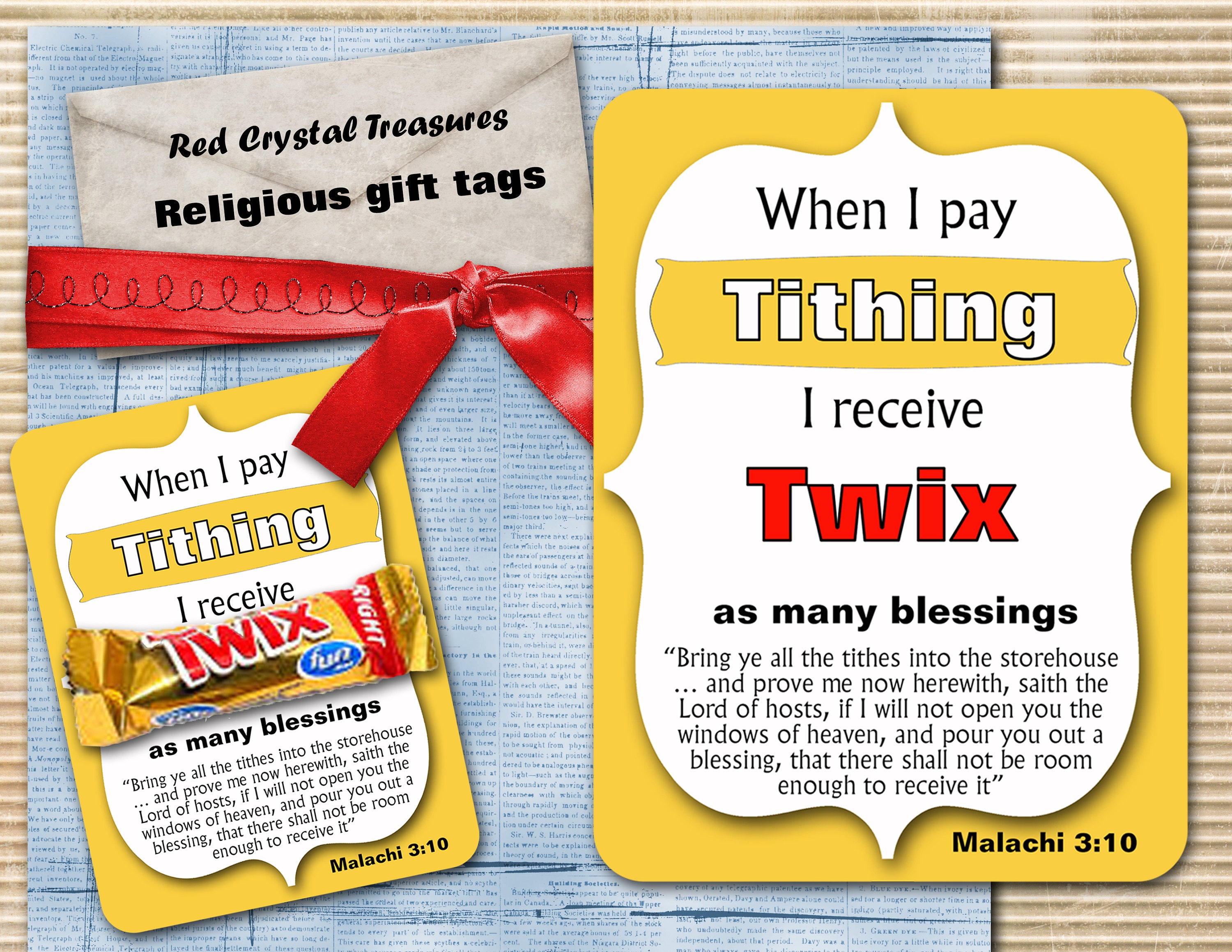 When I Pay Tithing I Receive Twix as Many Blessings, LDS Religious Gift ...