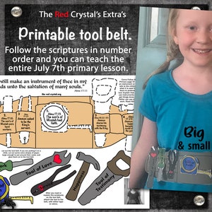 Printable LDS Tool Belt With Tools, i Will Make an Instrument of Thee ...