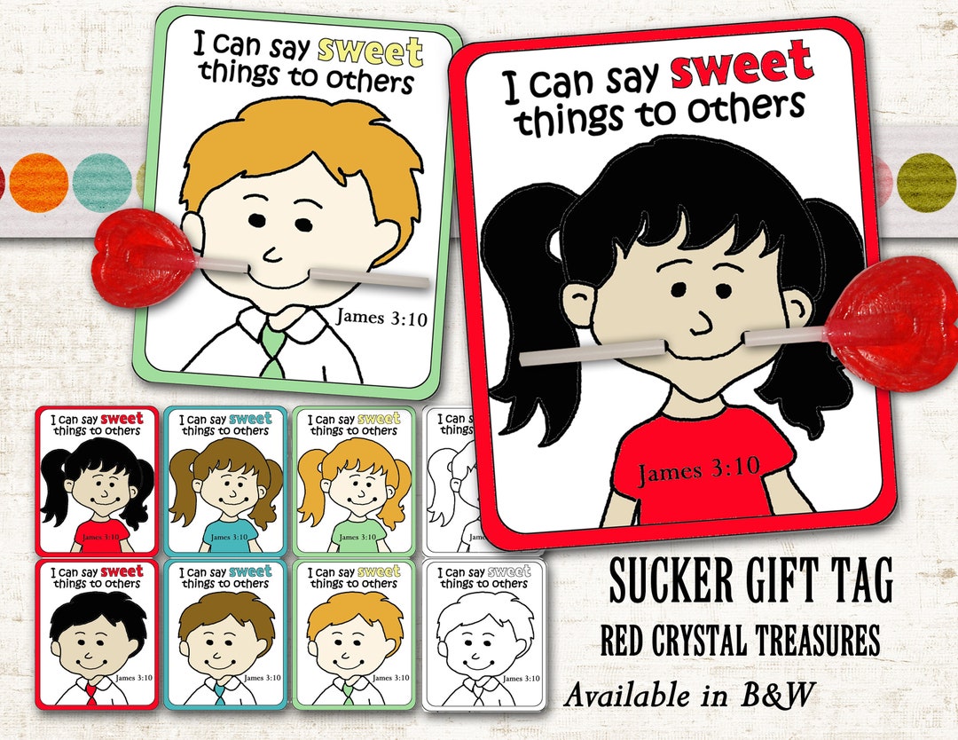I Can Say Sweet Things to Others, Sucker Slide Gift Tag, Religious Gift ...