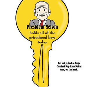 President Nelson Holds All the Priesthood Keys Today. Gift Tags for LDS ...