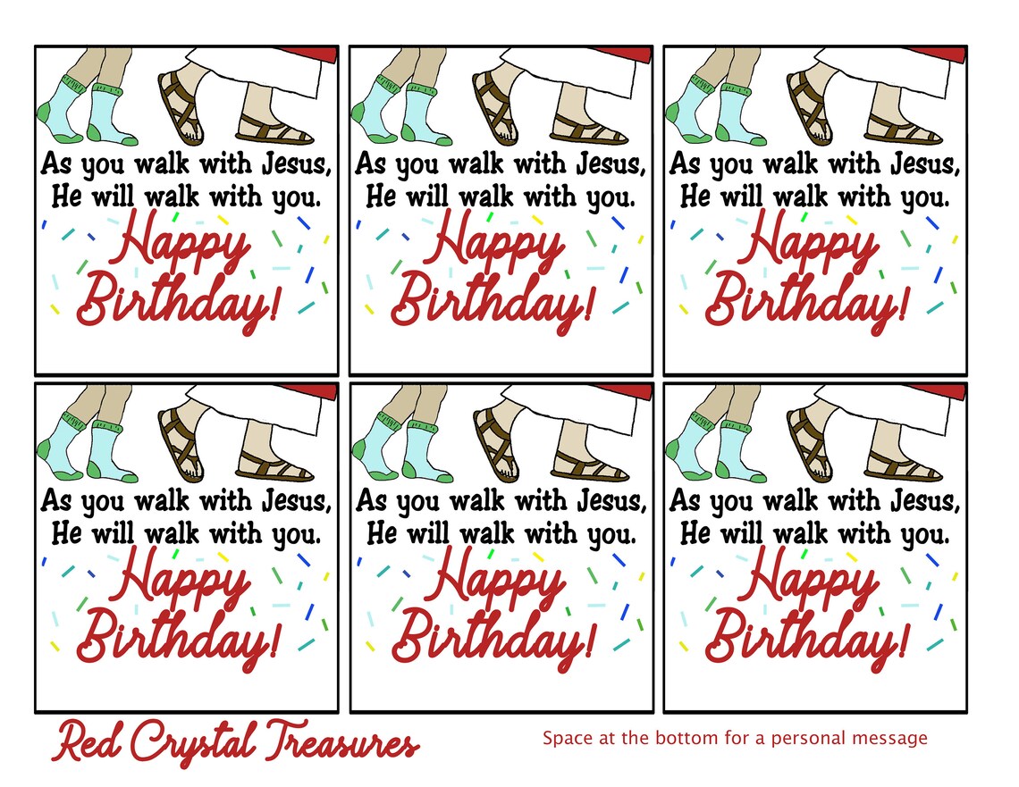 As You Walk With Jesus He Will Walk With You, LDS Birthday Sock Gift ...