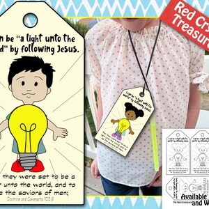 Glow Stick Gift Tag: LDS Religious Primary - "light Unto the World" - Etsy