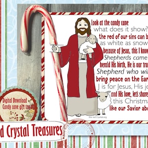 Candy Can Gift Tag, Poem, Jesus Christ is the Shepherd, Religious ...