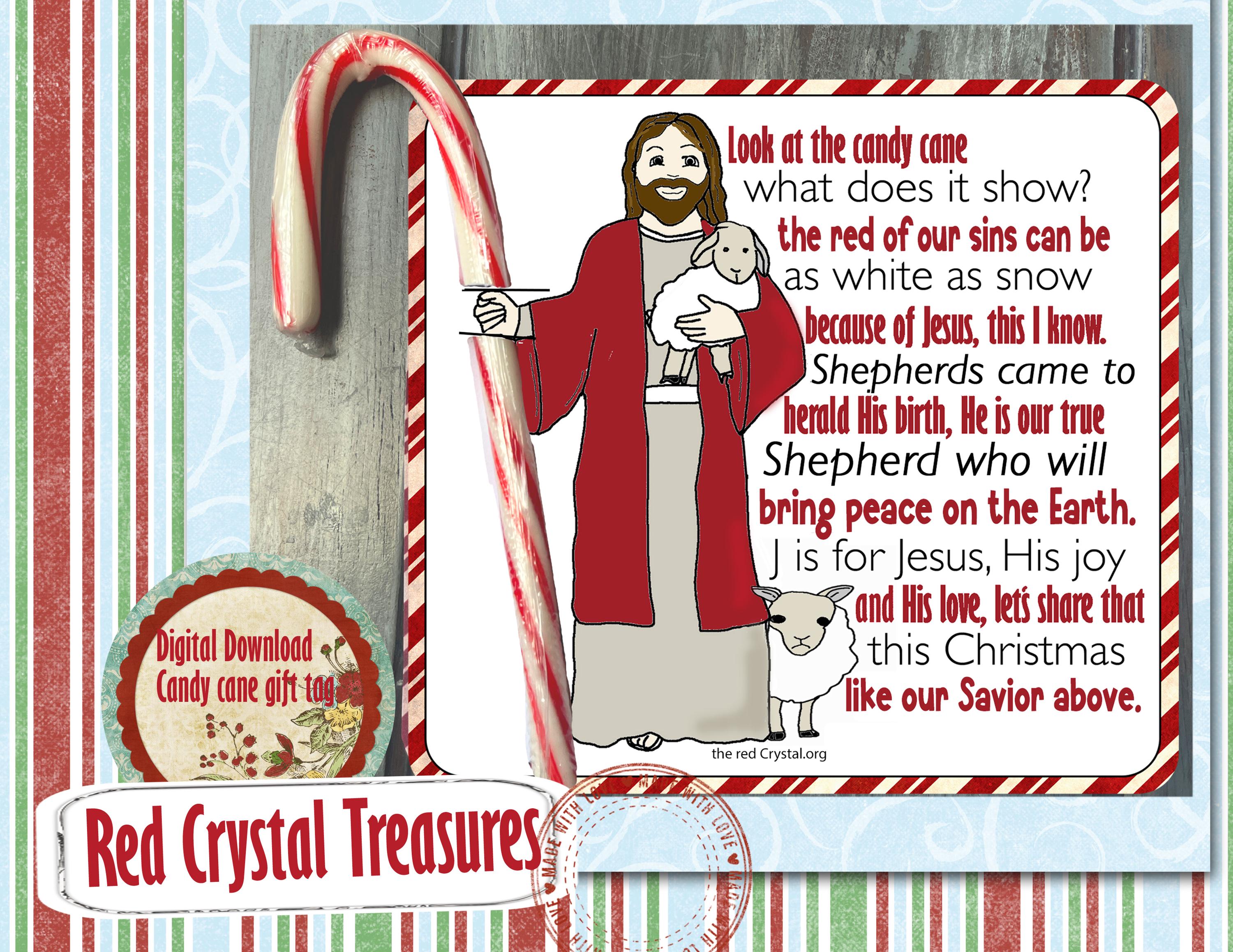 Candy Can Gift Tag, Poem, Jesus Christ is the Shepherd, Religious ...