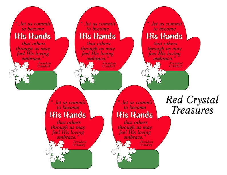 His Hands, Elder Uchtdorf , Mitten, Winter Gloves, Religious Gift Tags ...