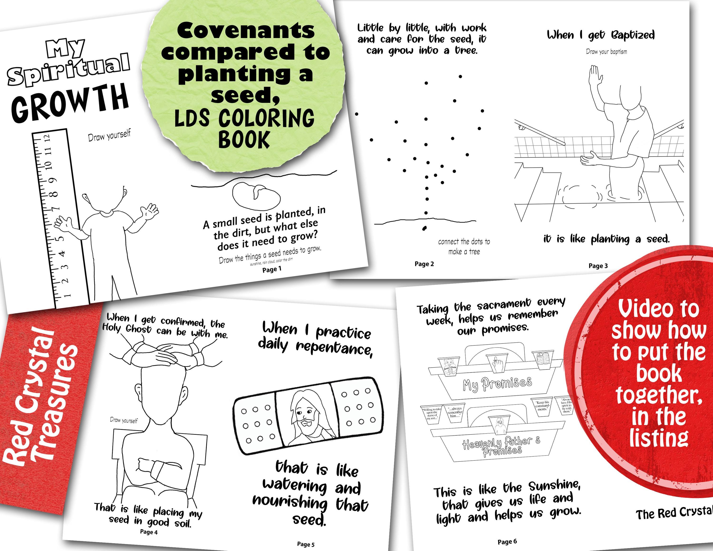 Comparing Covenants to Planting a Seed. LDS Coloring Book, by the Red ...