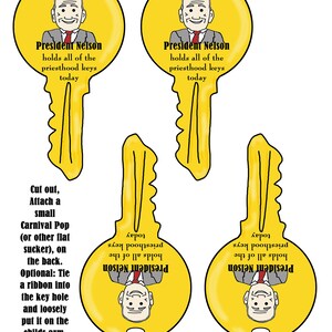 President Nelson Holds All the Priesthood Keys Today. Gift Tags for LDS ...