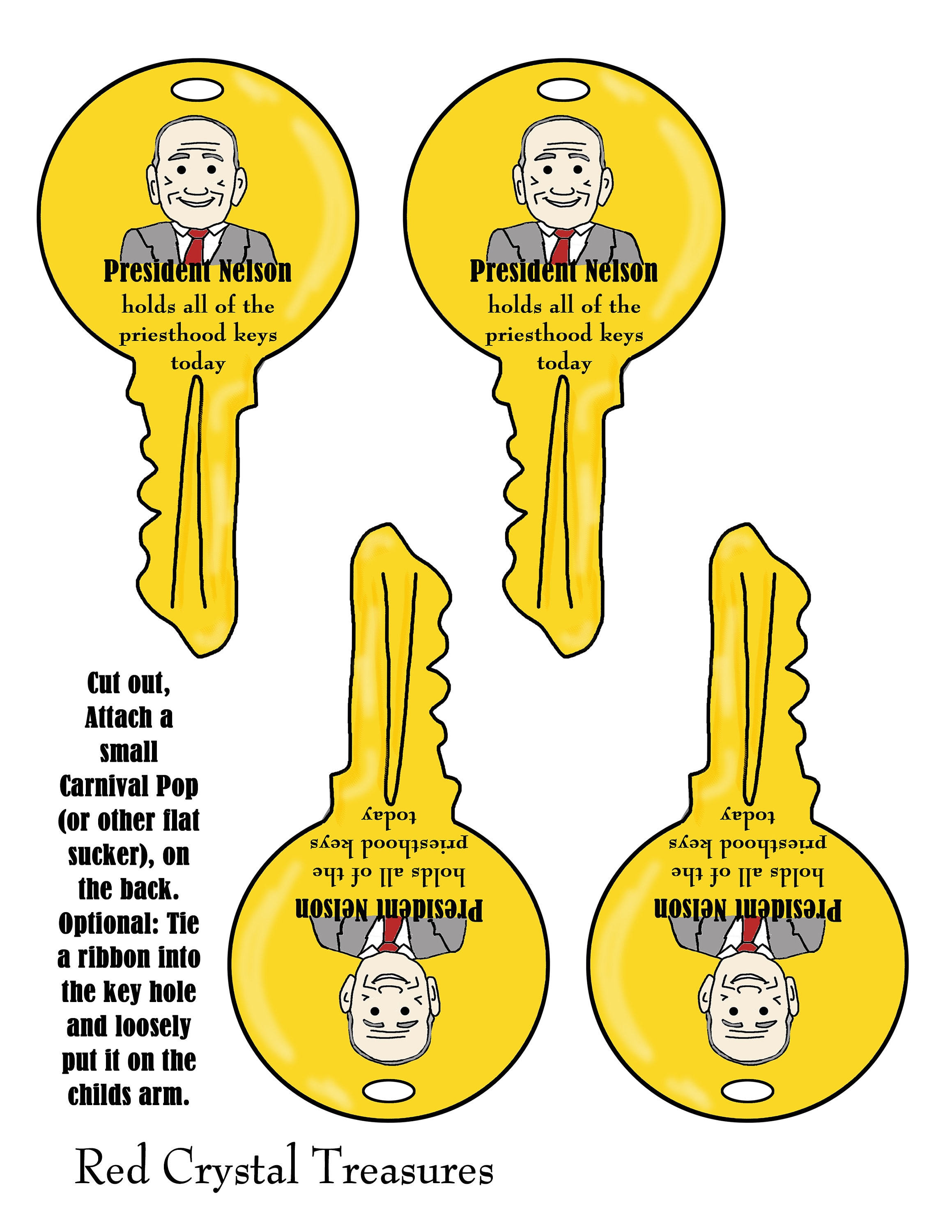 President Nelson Holds All the Priesthood Keys Today. Gift Tags for LDS ...