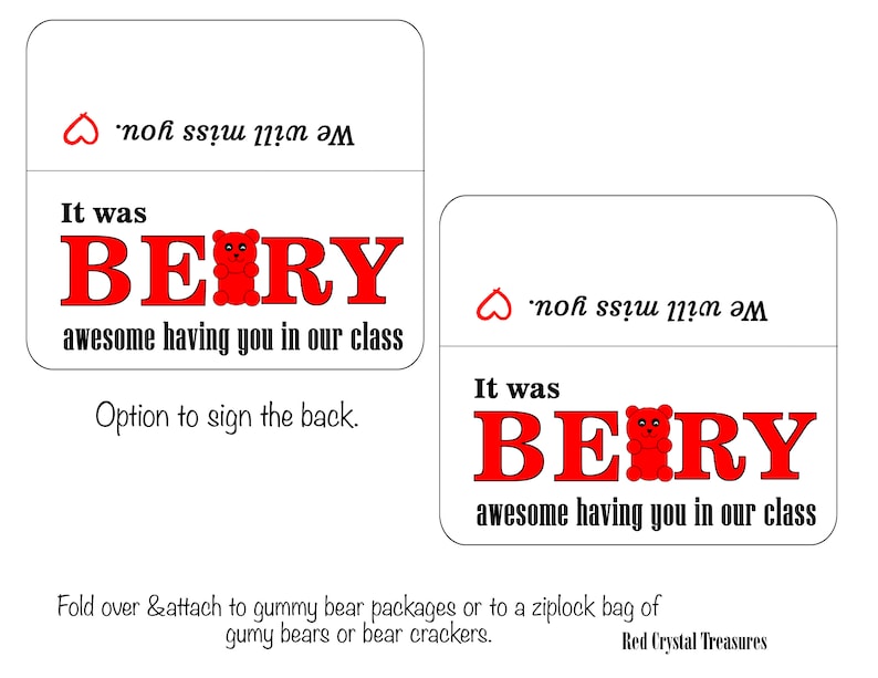 We Are "beary" Excited to Be Your Teachers This Year. It Was "beary ...