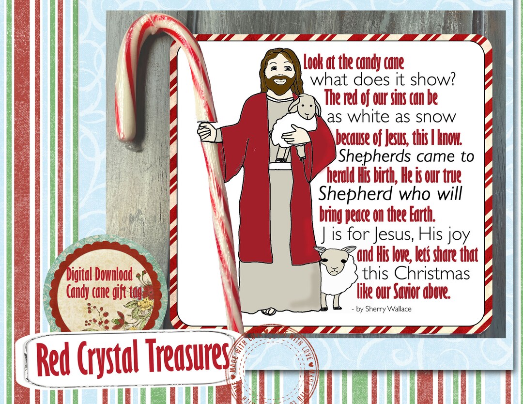 Candy Can Gift Tag, Poem, Jesus Christ is the Shepherd - Etsy