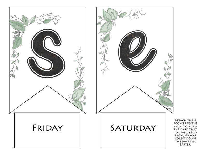 Holy Week Religious Easter Count Down Banner - Etsy