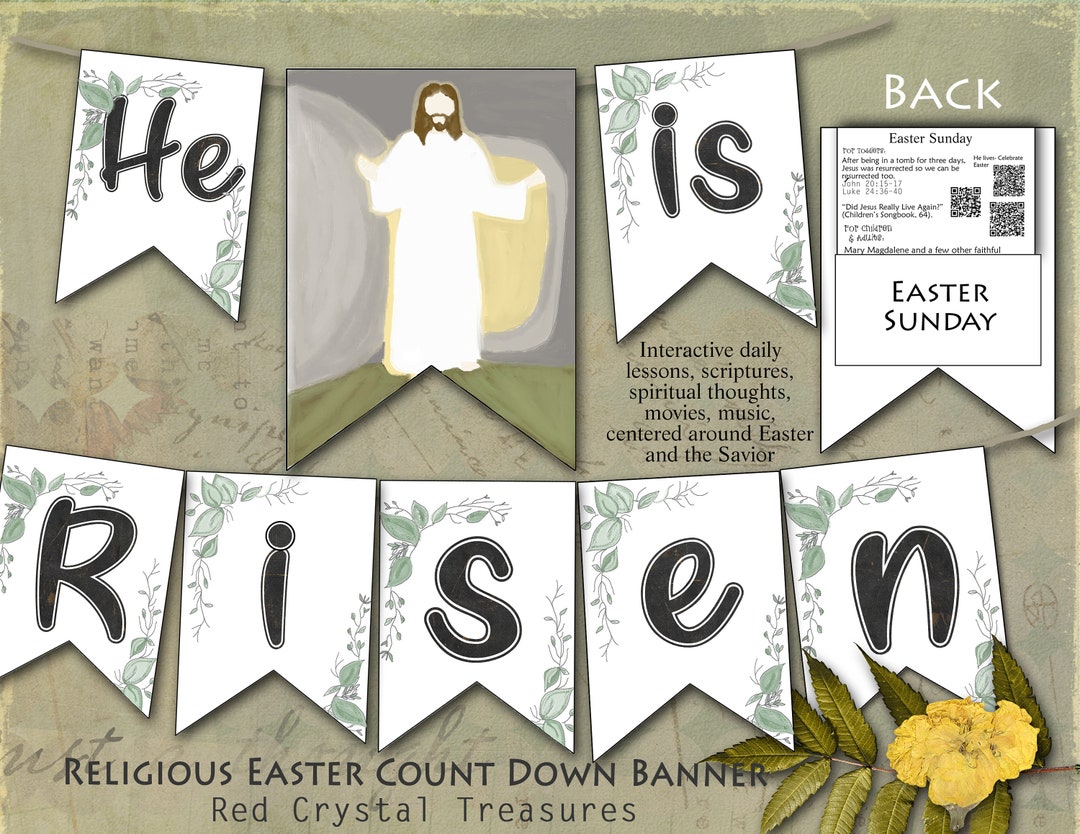 Holy Week Religious Easter Count Down Banner - Etsy