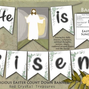 Holy Week Religious Easter Count Down Banner - Etsy