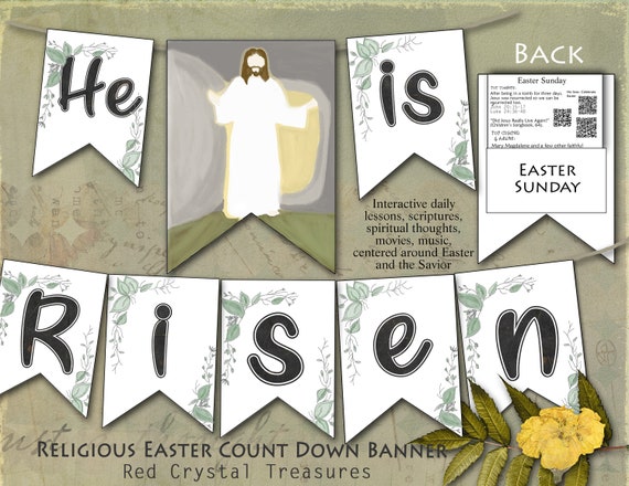 Holy Week Religious Easter Count Down Banner - Etsy