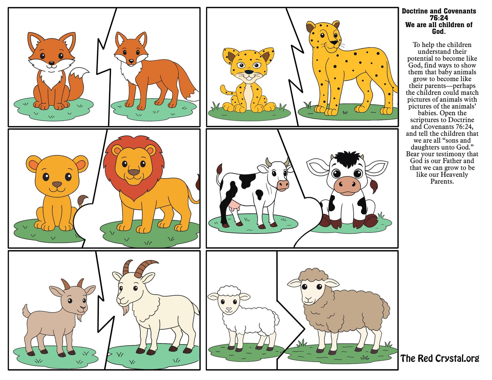 Come Follow Me, Baby Animal Match up Game - Etsy
