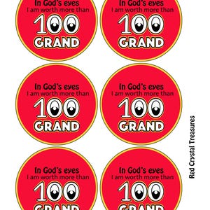 In God's Eyes, I Am Worth More Than 100 Grand, Religious Gift Tags ...