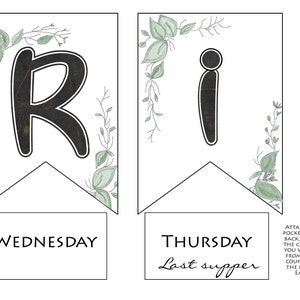 Holy Week Religious Easter Count Down Banner - Etsy