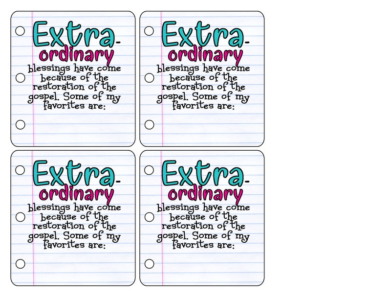 Extra-ordinary Blessings Come From the Restoration of the - Etsy Extra-ordinary Blessings Come From the Restoration of the - Etsy