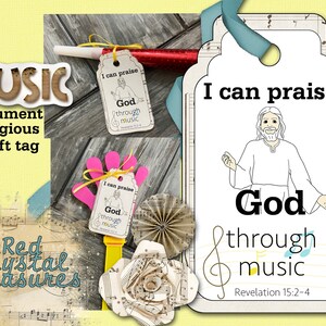 I Can Praise God Through Music, Revelation 15:2–4, Religious Gift Tags ...