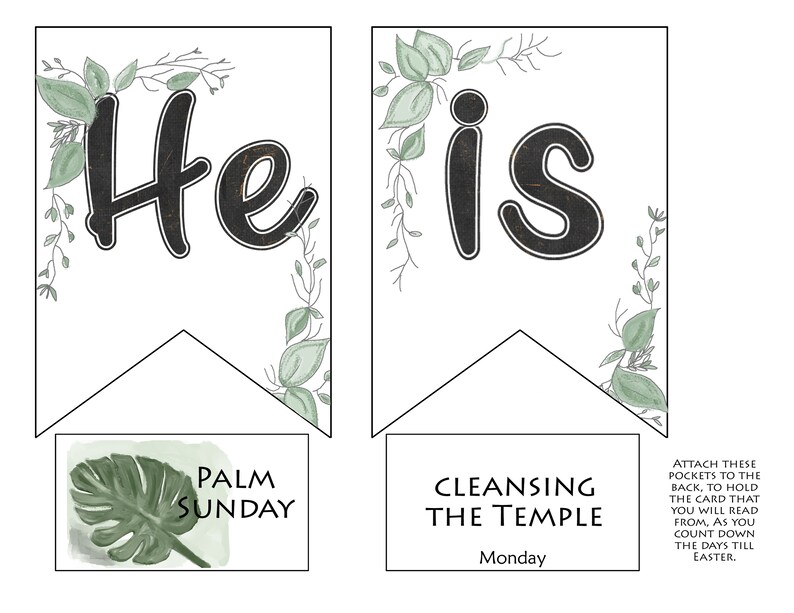 Holy Week Religious Easter Count Down Banner - Etsy
