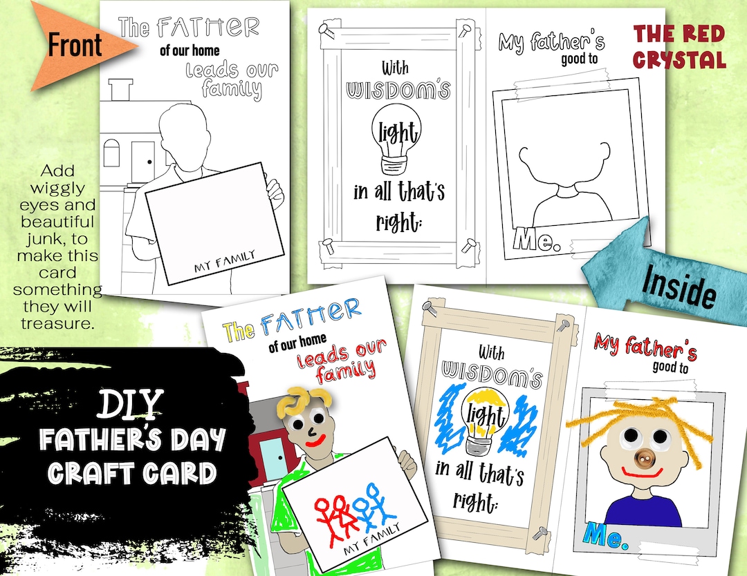 DIY Father's Day Craft Card, LDS Primary Song - Etsy