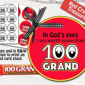 In God's Eyes, I Am Worth More Than 100 Grand, Religious Gift Tags ...