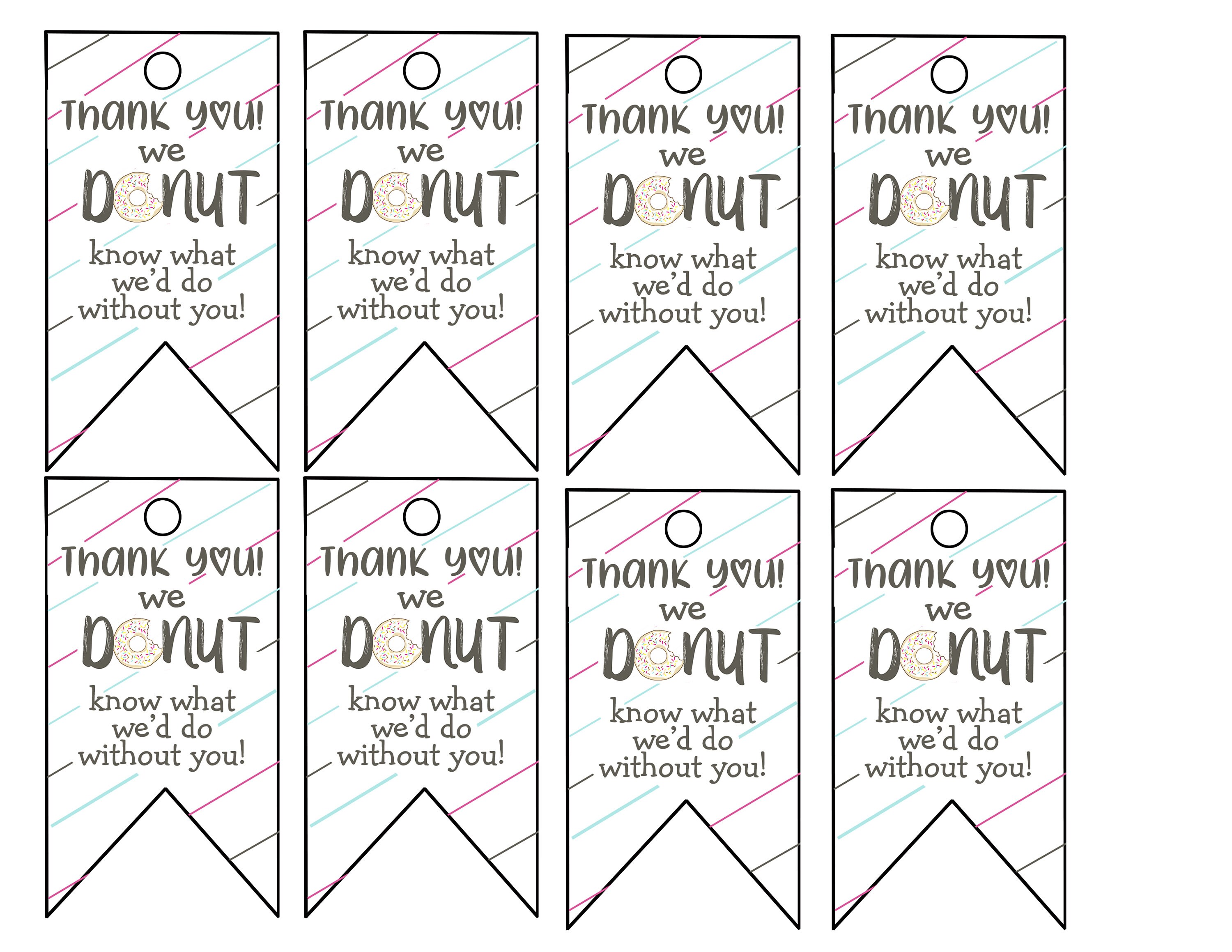 Donut You Know You Are Wonderful Donut Package Gift Tags - Etsy