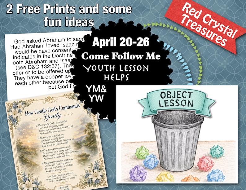 April 20-26, Come Follow Me, Youth Lesson, YM & YW, Commandments ...