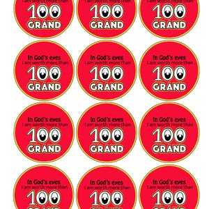 In God's Eyes, I Am Worth More Than 100 Grand, Religious Gift Tags ...