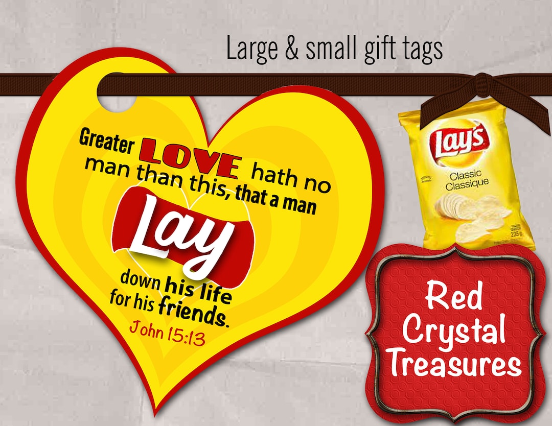 Lays Chips Gift Tag, Lay Down His Life for His Friends John 15:13 - Etsy