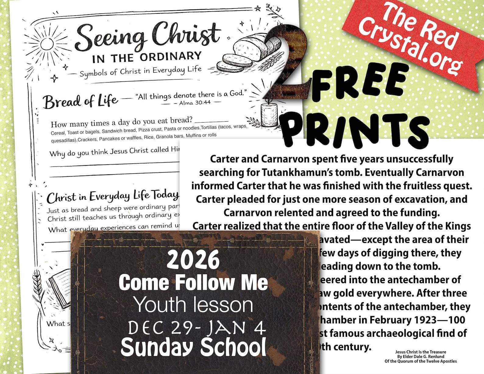 Dec 29- Jan 4, Come Follow Me 2026, Sunday School Youth Lesson, by the ...