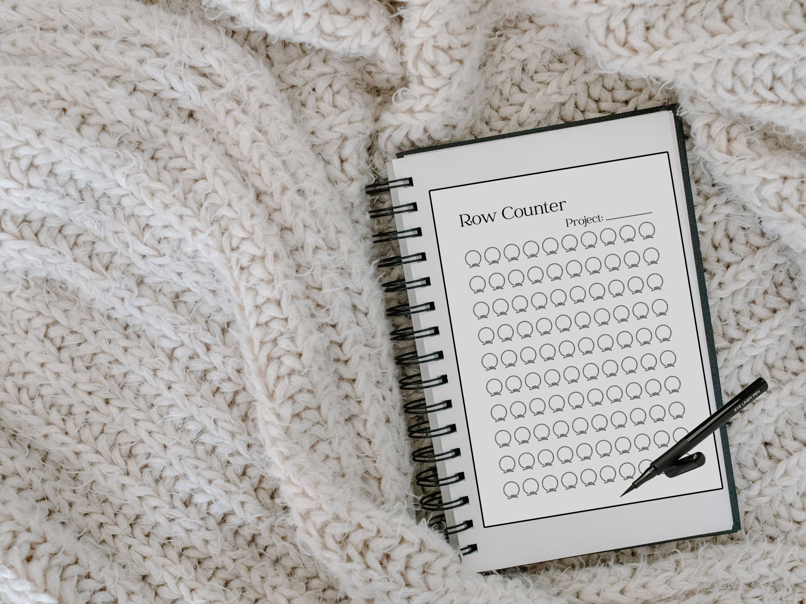 Simple Printable Row Counter for Knitting and Crochet, Digital Download ...