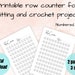 Printable Numbered Row Counter for Crochet and Knitting, Digital ...