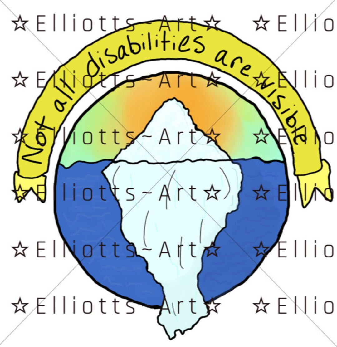 Disability Iceberg Sticker - Etsy