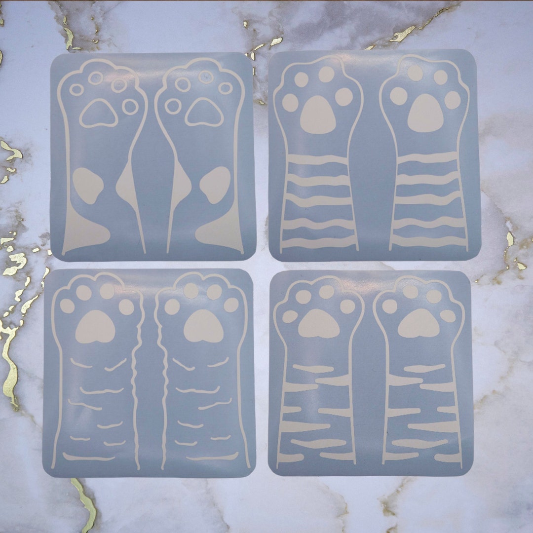 Stripped Adventure Cat Paw Decal, Paw Print Nature Decal, Cat Mom ...