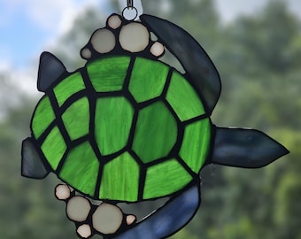 Turtle Suncatcher - Etsy