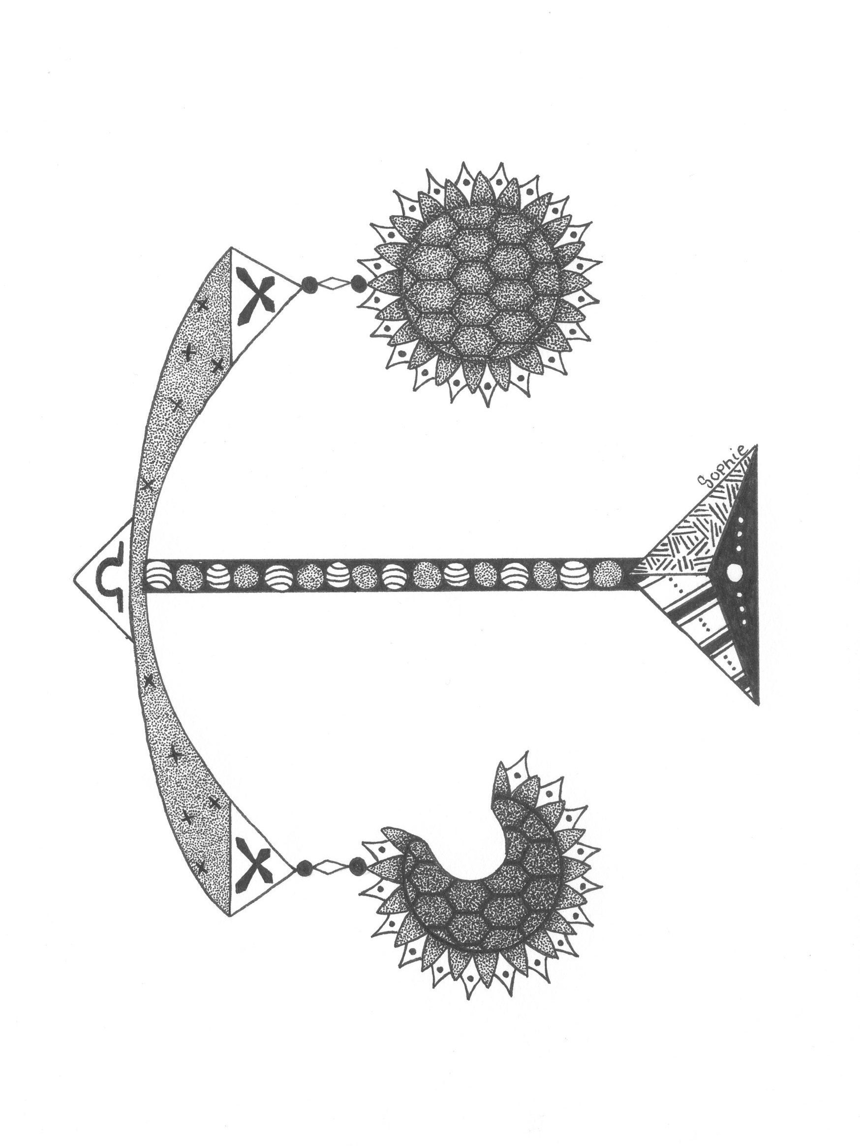 Abstract Libra Art Print Geometric Astrology - Etsy UK