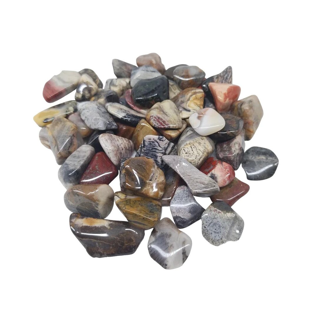 5 to 100 Silverleaf Jasper Tumble Stone 10-20mm Crystal Healing ...
