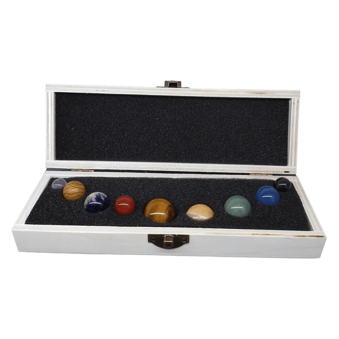 Solar 9 Planets Crystal Gemstone Sphere Collection Set - Etsy