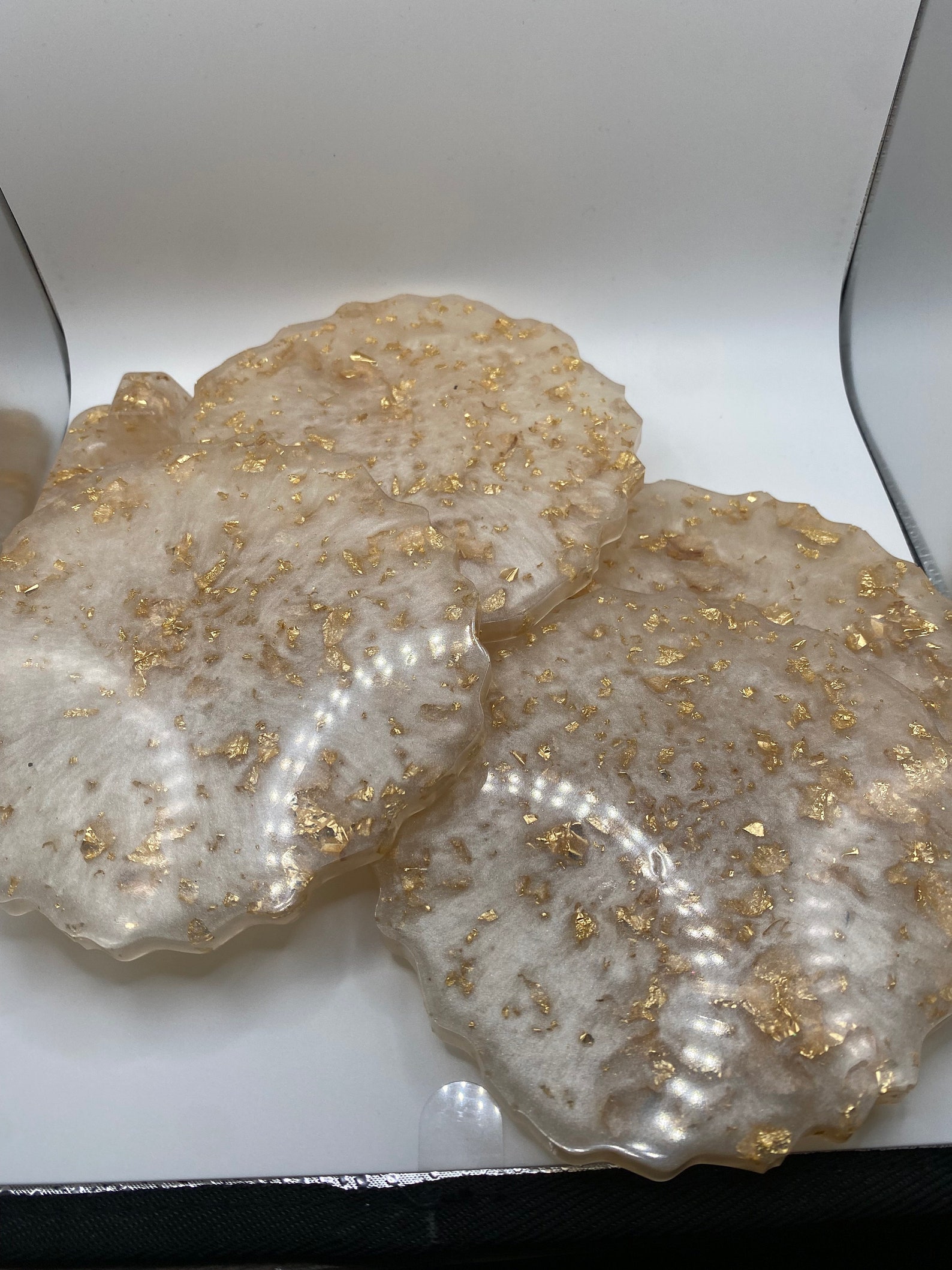 Customizable Resin Coaster Set: Handmade Drink Coasters - Etsy