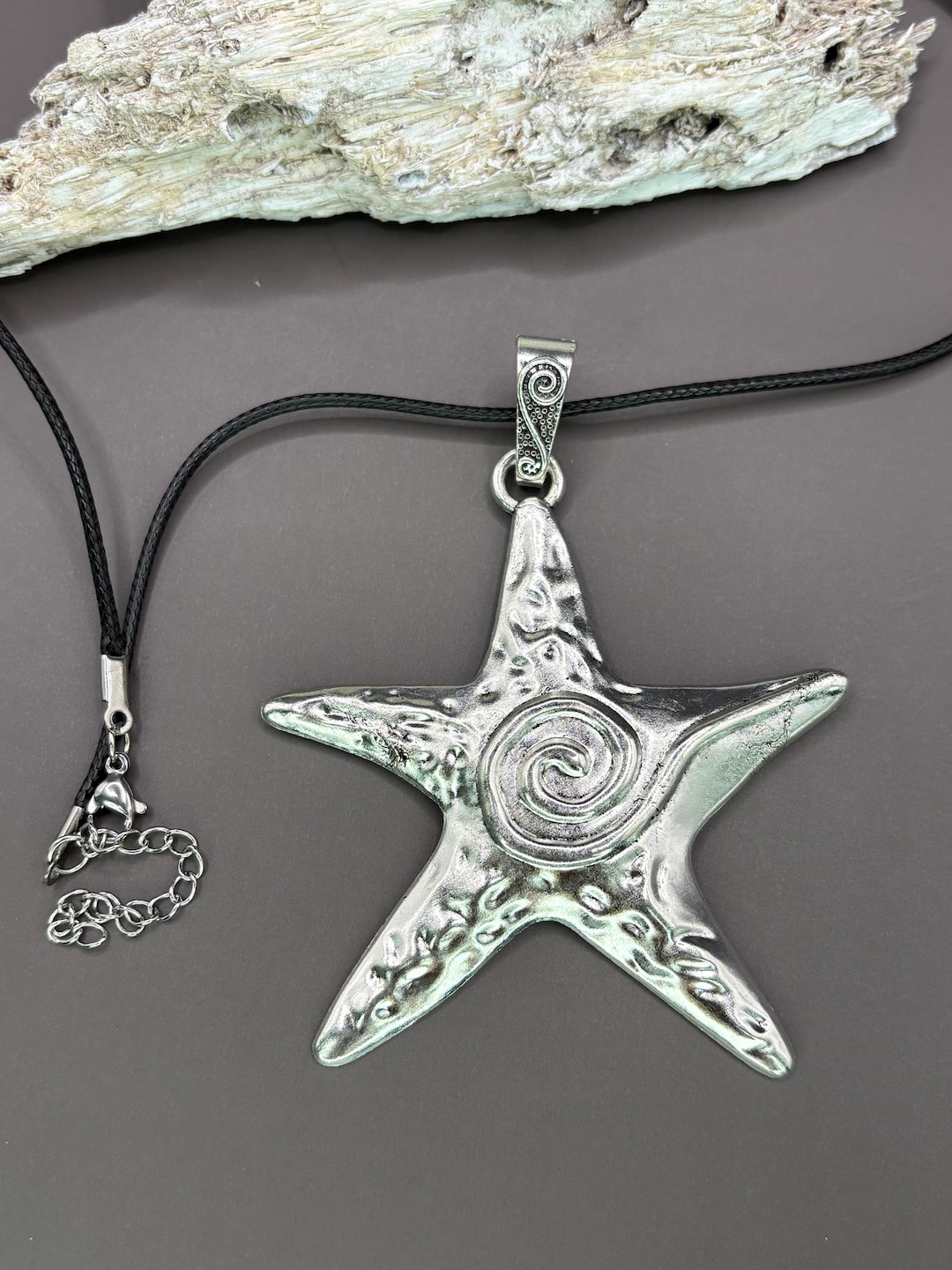 Starfish Chunky Protection Star Necklace, Nautical Gift for Positive ...