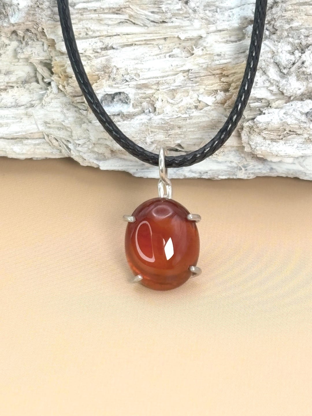 Carnelian Protection Crystal Necklace Birthstone Jewelry Daughter 30th ...